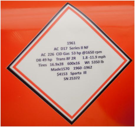 D17 Markings - AllisChalmers Forum